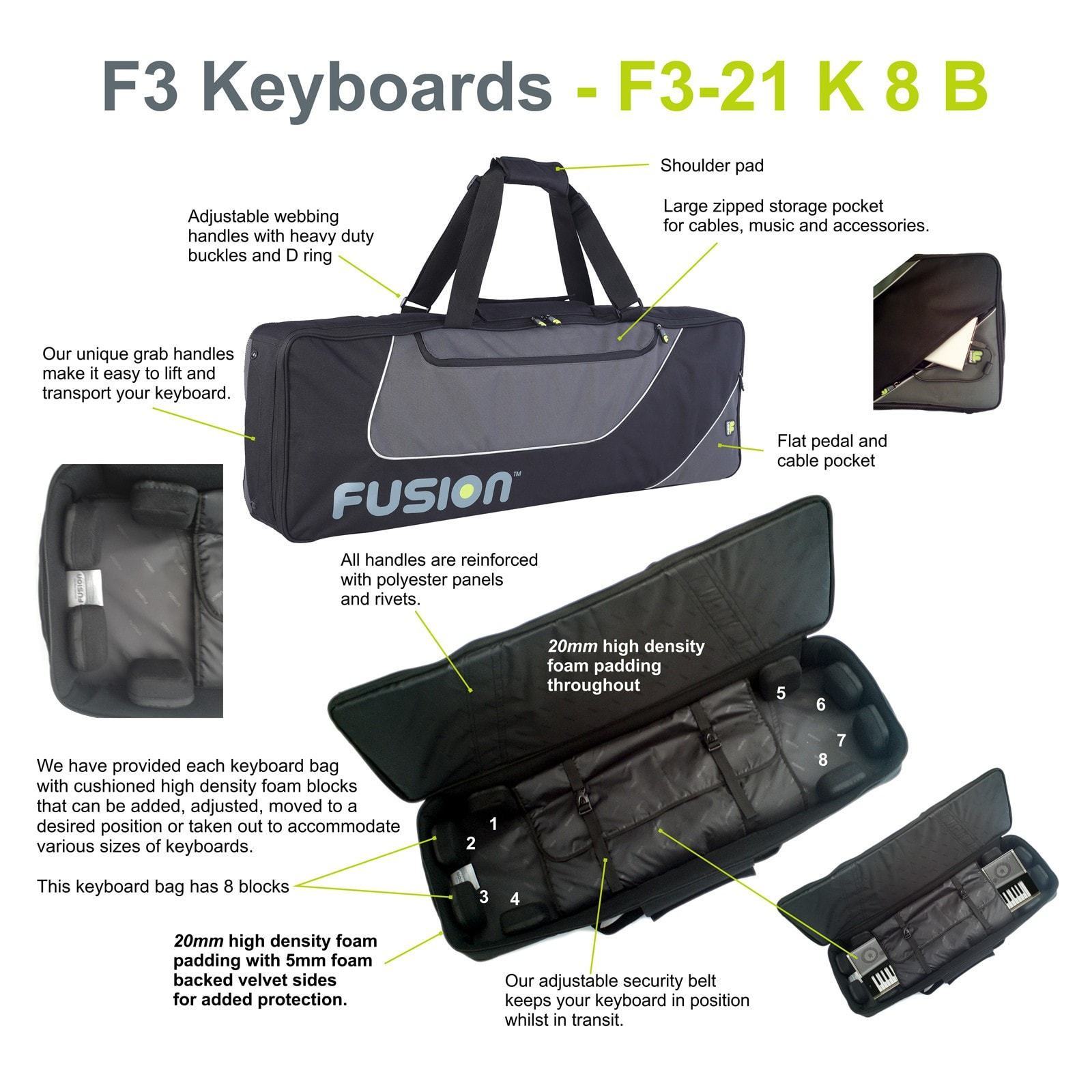 Keyboard 76-88 key Gig Bag | Keyboard 76-88 key Case | Fusion Bags ...