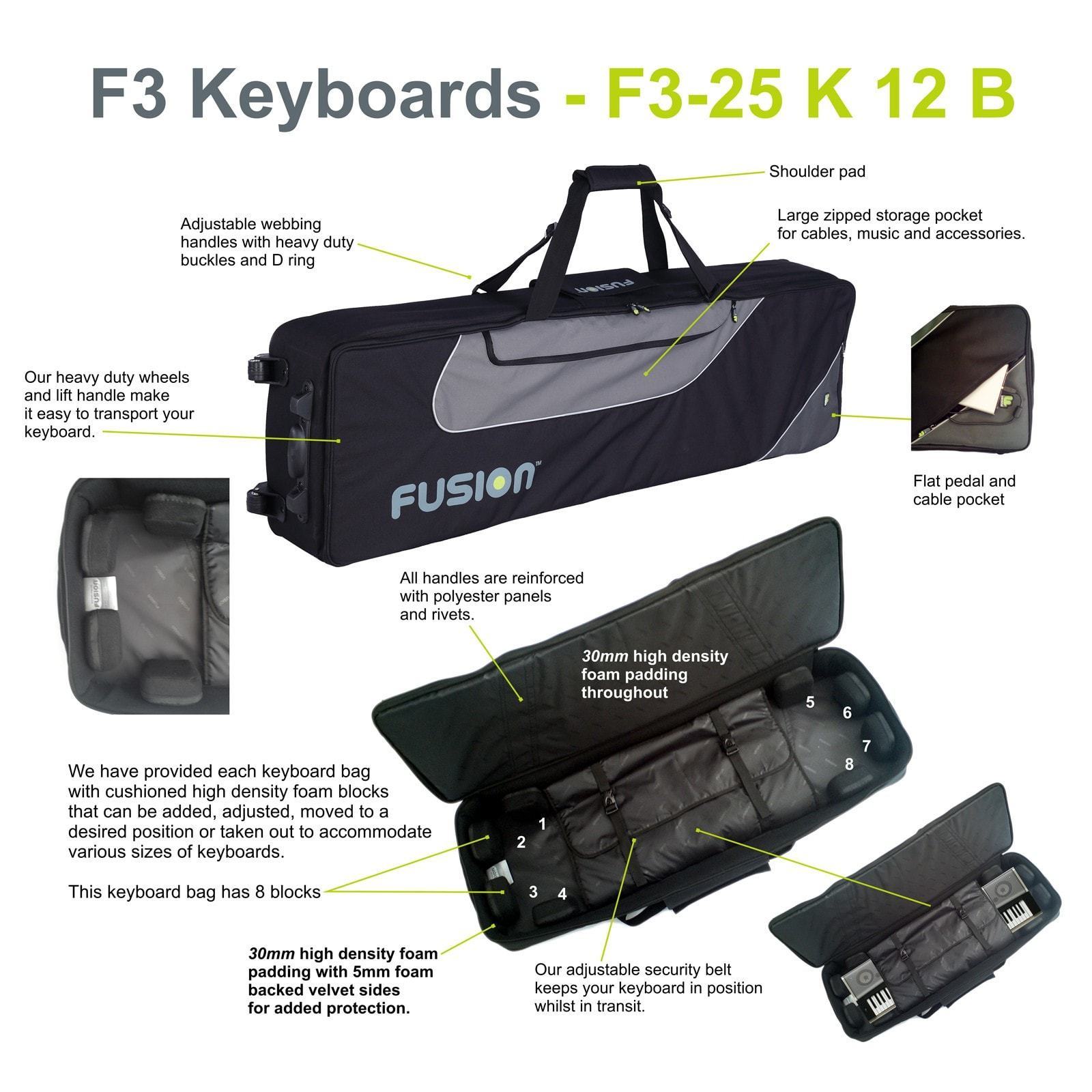Keyboard 76-88 key Gig Bag | Keyboard 76-88 key Case | Fusion Bags ...