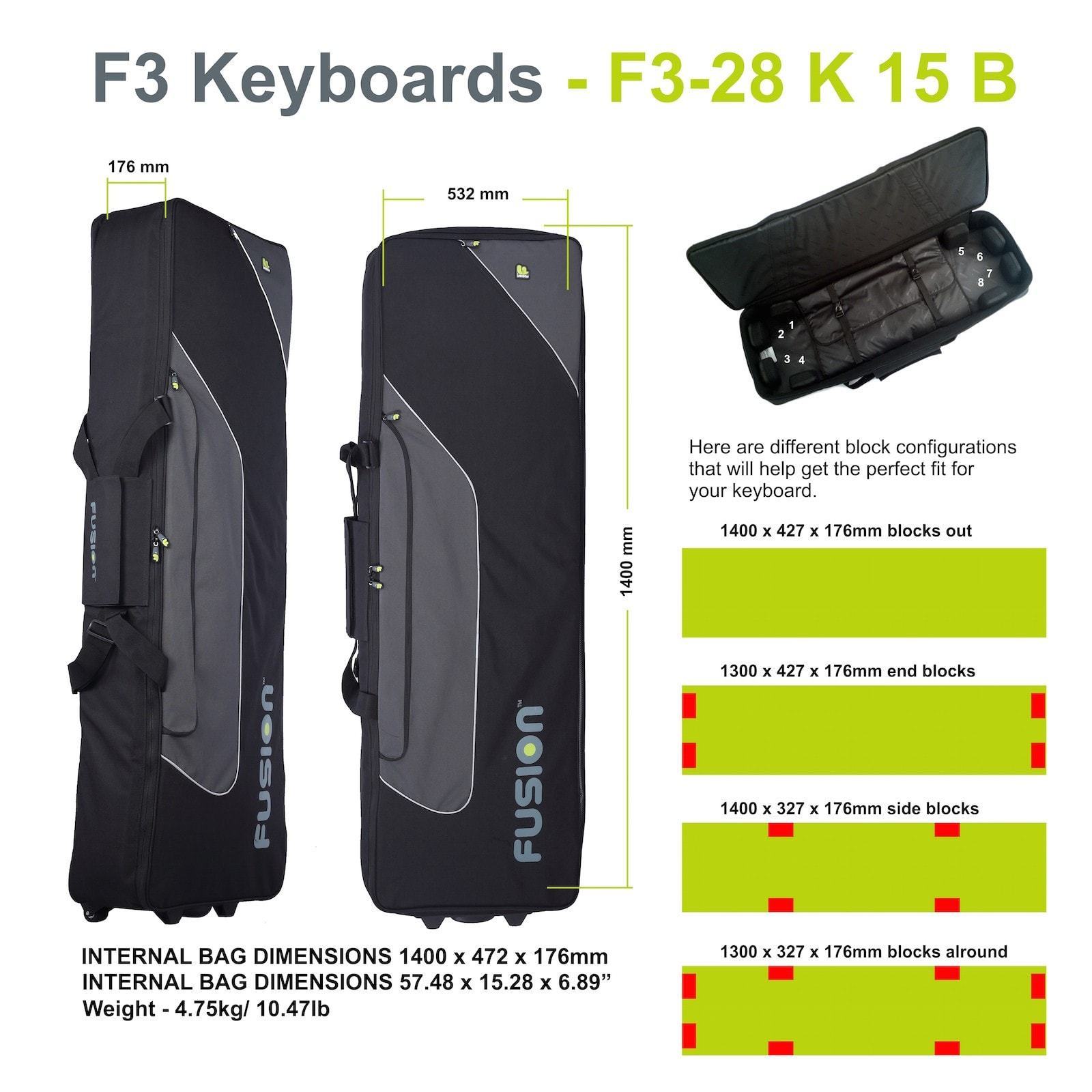 Keyboard 76-88 key Gig Bag | Keyboard 76-88 key Case | Fusion Bags ...